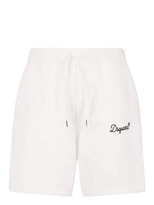 Dsquared2 Signature Relaxed Fit Shorts - White