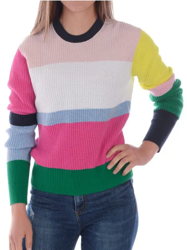 Kenzo Colorblocked Pullover With Ribbed Details - Multicolor