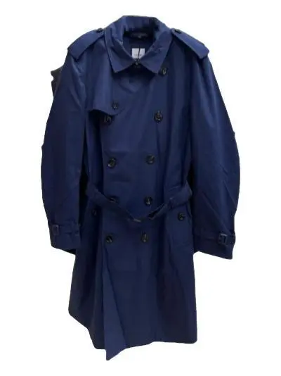 Burberry Double-breasted Trench Coat - Blue