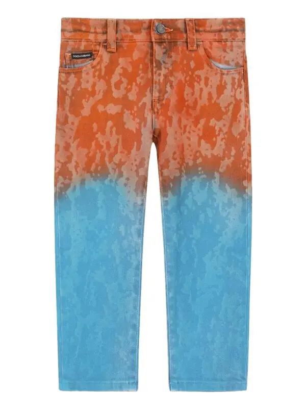 Dolce & Gabbana Halo-dyed Casual Pants - Blue