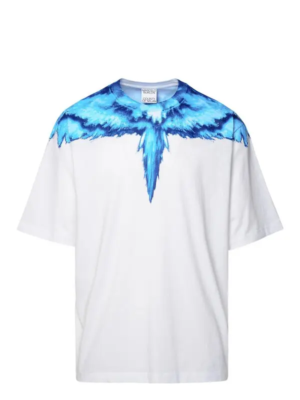 MARCELO BURLON COUNTY OF MILAN Colordust Wings-printed Crewneck T-shirt - White
