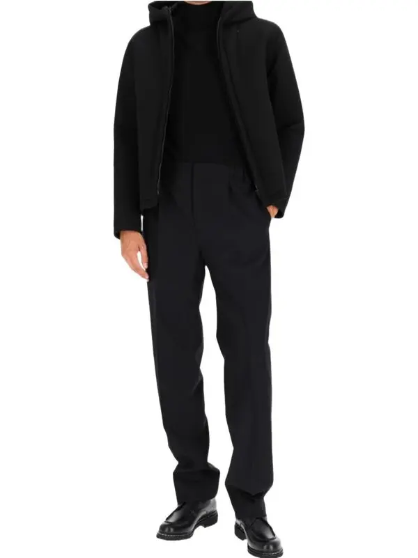 Herno Zip-up Hooded Jacket - Black