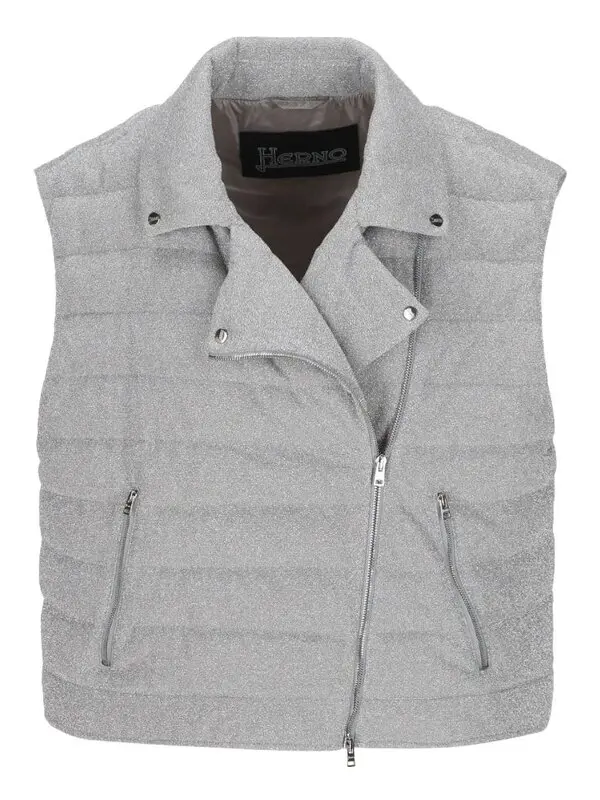 Herno Zip-up Sleeveless Down Gilet - Gray