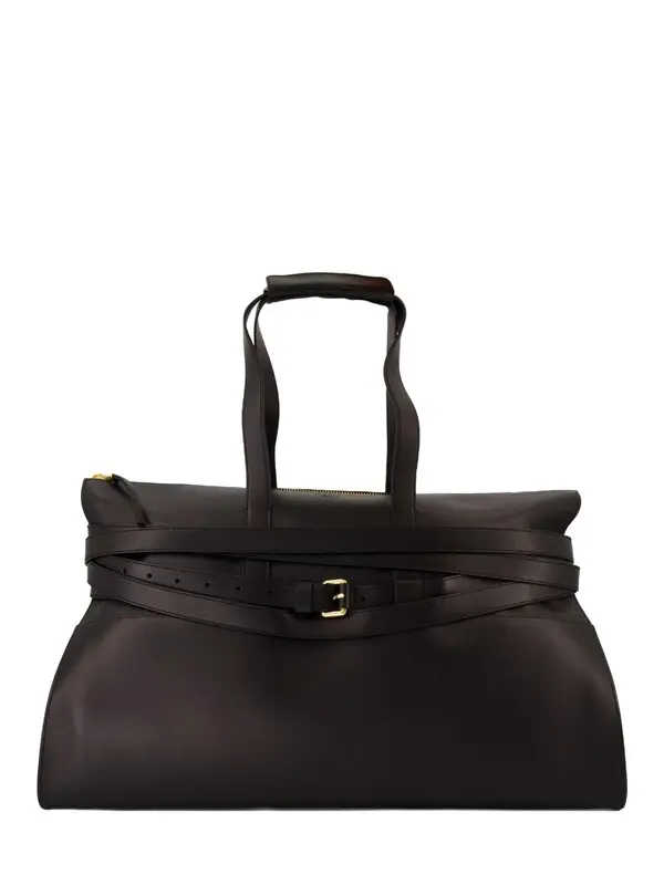 Moschino Belted Top Handle Tote Bag - Black
