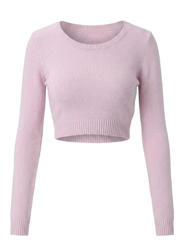 TWINSET Logo Cropped Sweater - Black