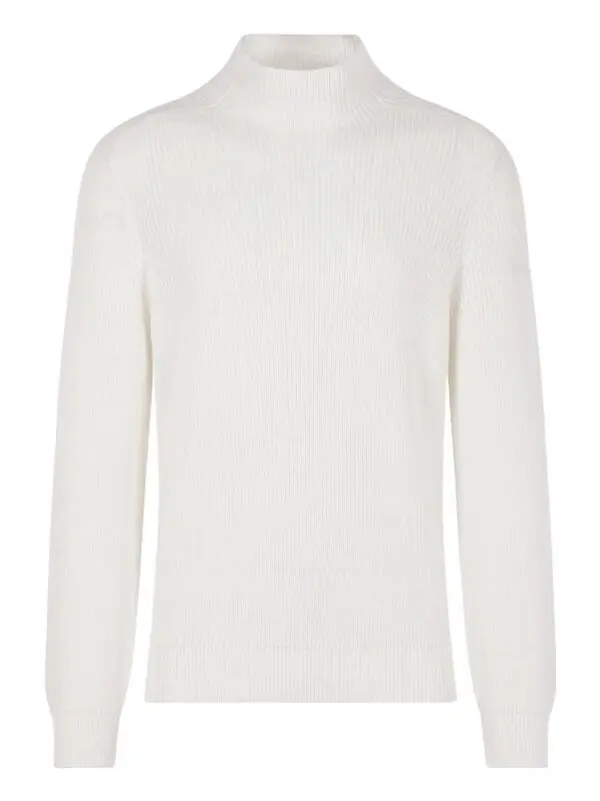 Brunello Cucinelli Long-sleeved High-neck Jumper - Ivory