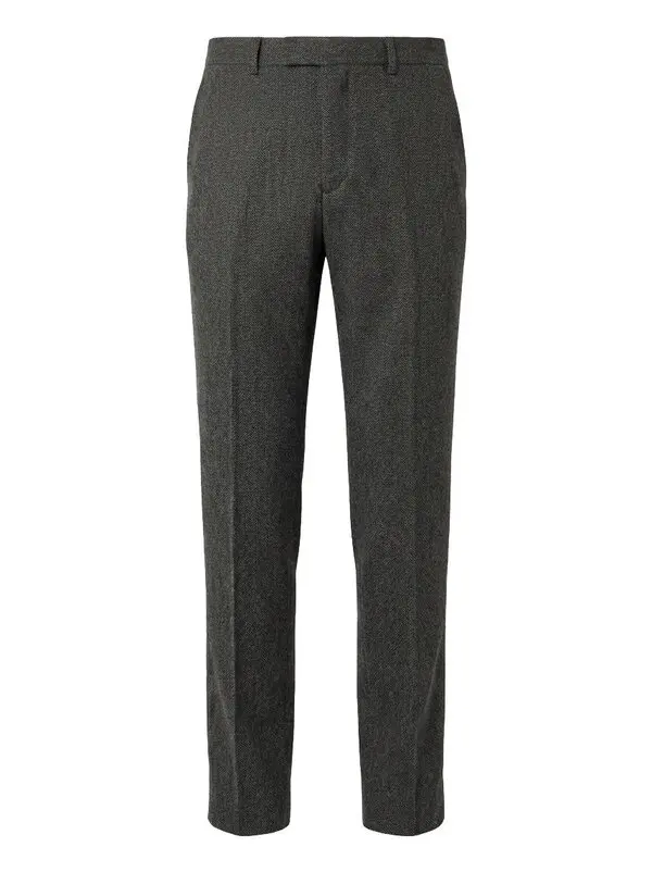 Gucci Tailored Herringbone Trousers - White And Black