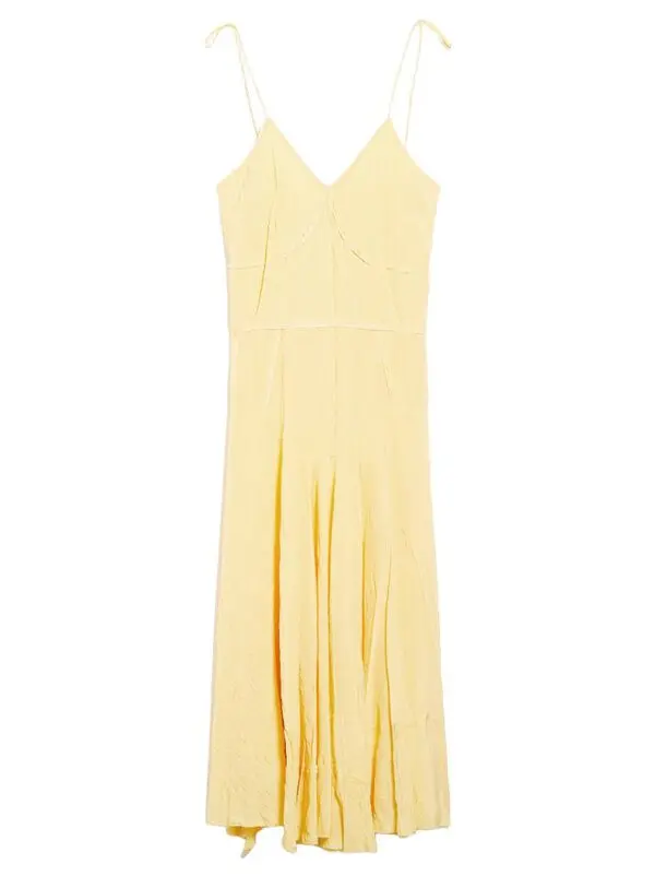 Sportmax V-neck Spaghetti Strap Dress - Yellow
