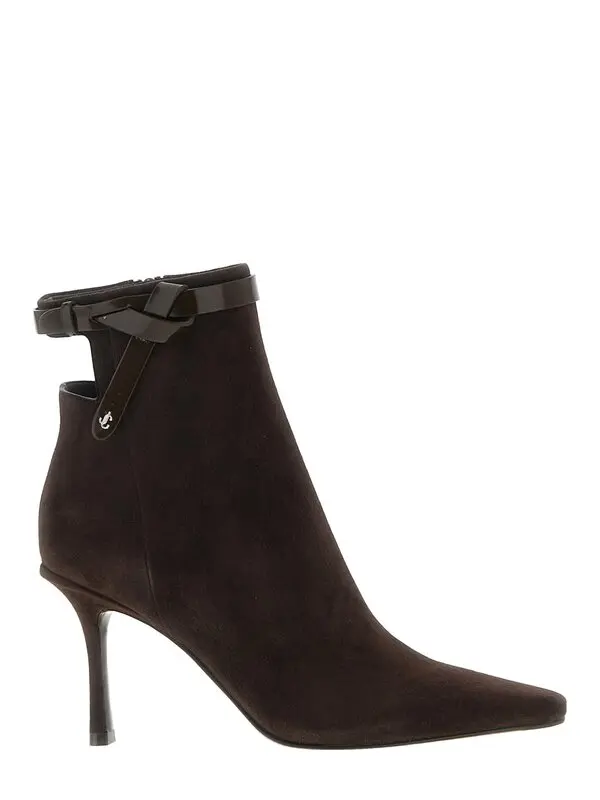 JIMMY CHOO Camie Ankle Boots - Chocolate