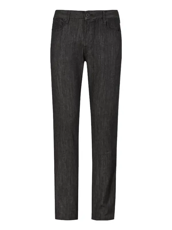 Emporio Armani Logo Detail Jeans - Black