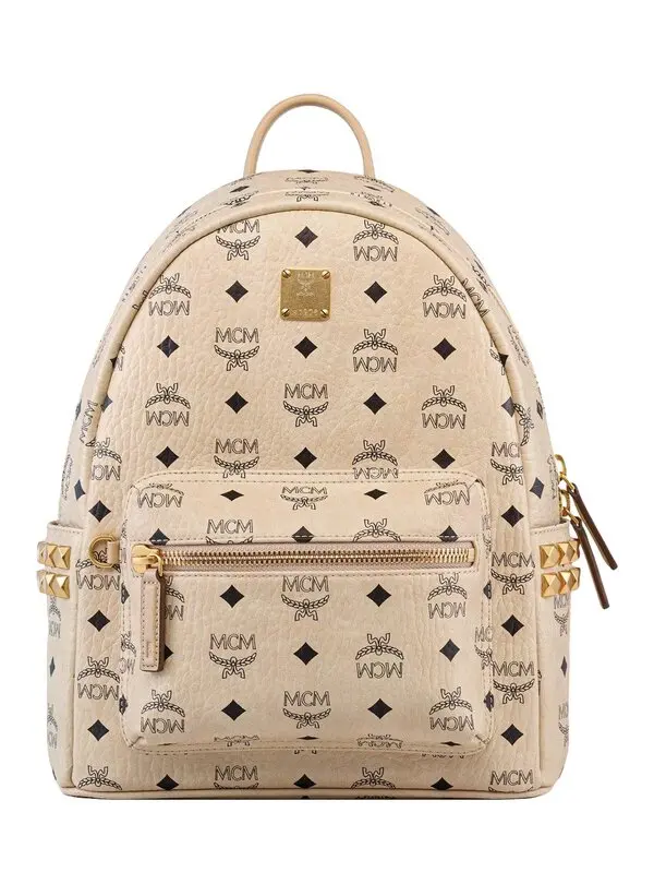 Mcm Stark Side Studs Backpack - Beige
