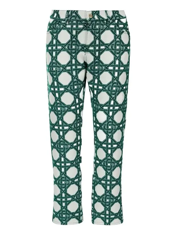 Casablanca Monogram Straight-leg Pants - Green