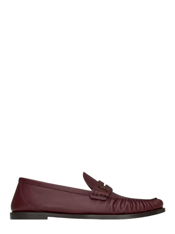 Saint Laurent Loafers In Smooth Leather - Vendome Red