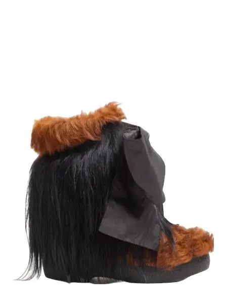 Valentino Garavani Snowish Vlogo Signature Fur Boots - Black
