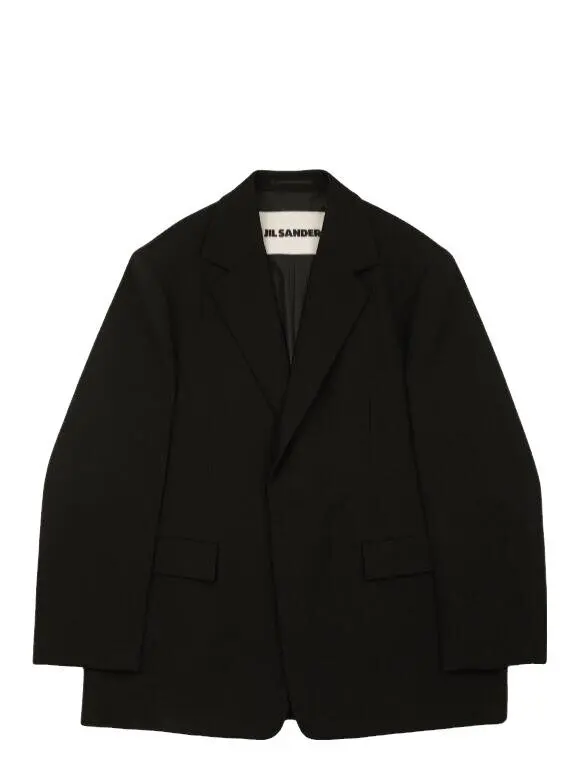 JIL SANDER Textured Lapel Suit - Black