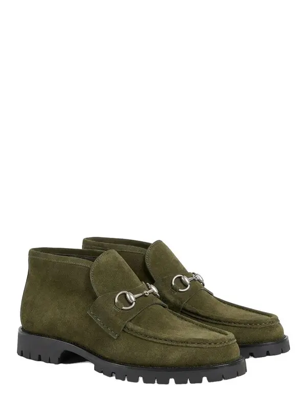 Gucci Horsebit Ankle Boots - Dark Green