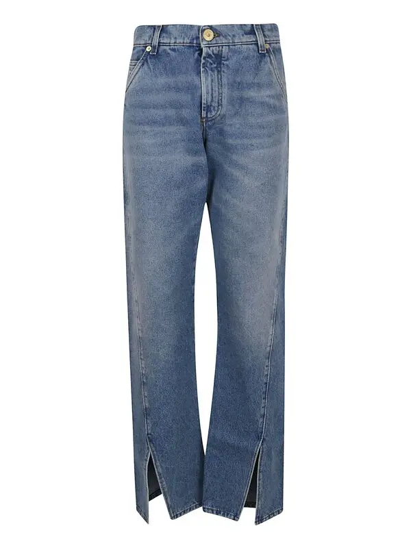Balmain Front Slit Bootcut Jeans - No
