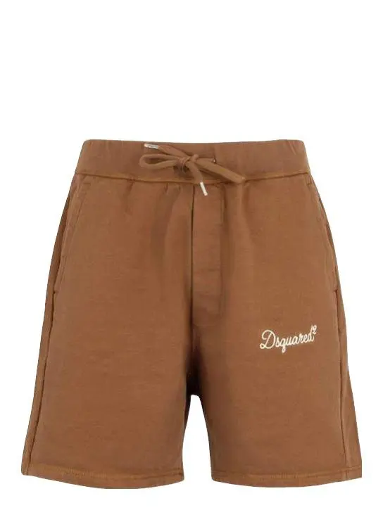 Dsquared2 Drawstring Embroidered-logo Track Shorts - Brown