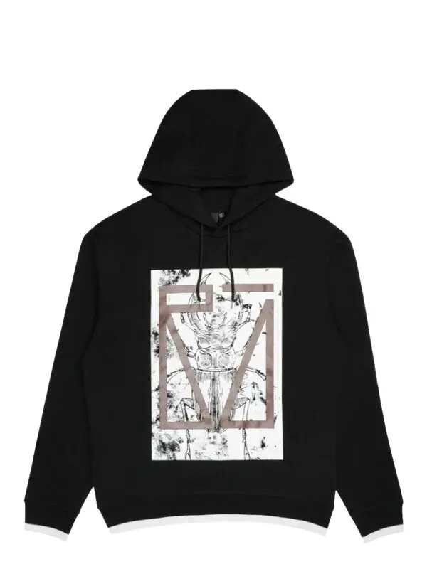 Alexander McQueen Printed Hoodie - Black