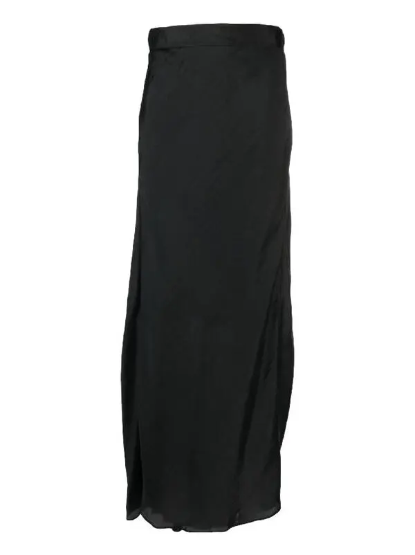 FORTE_FORTE Satin-finish Maxi Skirt - Black