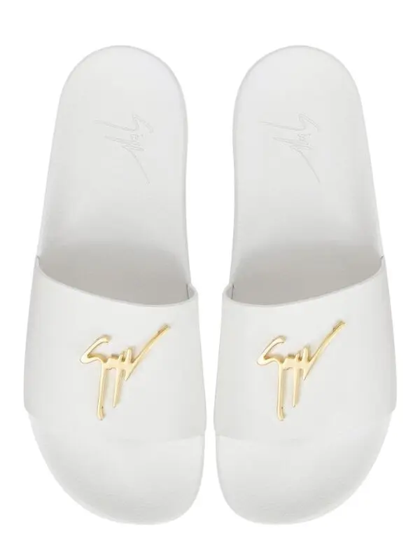GIUSEPPE ZANOTTI Brett Logo Plaque Slides - White