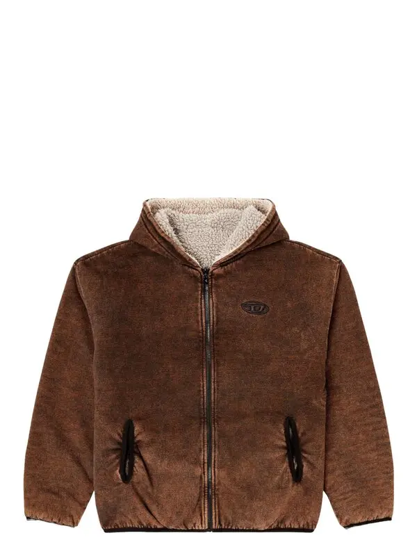 DIESEL® S-bryan Embroidered-logo Reversible Jacket - Brown