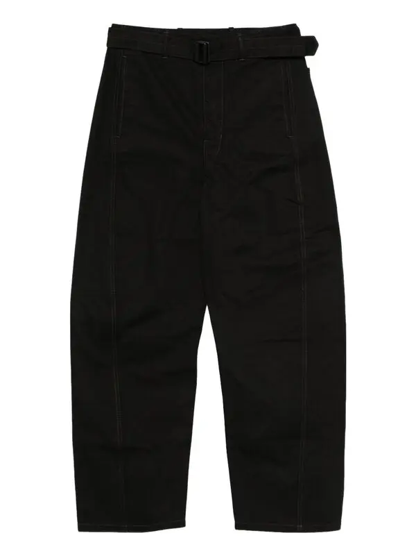 LEMAIRE Belted Jeans With Contrasting Seams - Black
