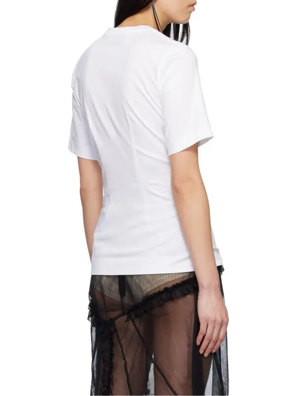 Simone Rocha Ribbed Bustier T-shirt - White