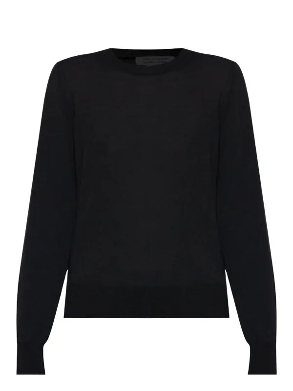 Comme Des Garçons Crew Neck Sweater With Ribbed Details - Black