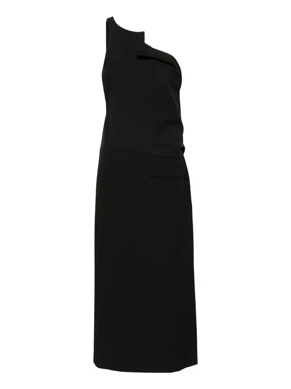 MAISON MARGIELA Asymmetrical Neck Open Back Top - Black