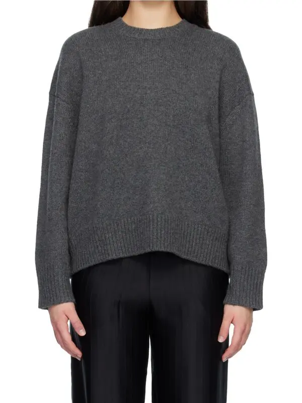 Loulou De Saison Pia Oversized Cashmere Sweater - Gray