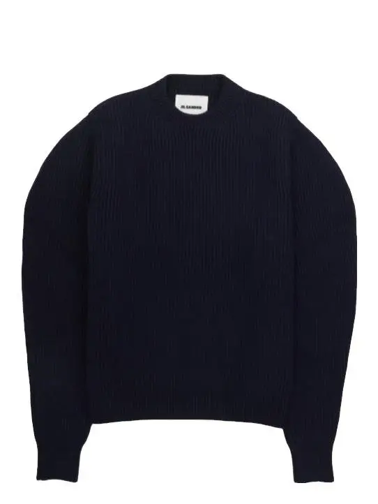 JIL SANDER Long-sleeve Ribbed Sweater - Blue