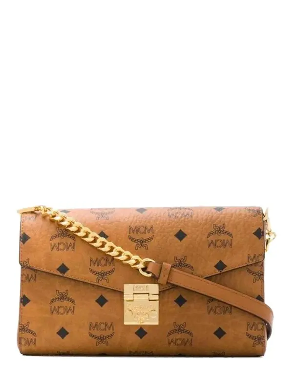 Mcm Millie Foldover Crossbody Bag - Brown