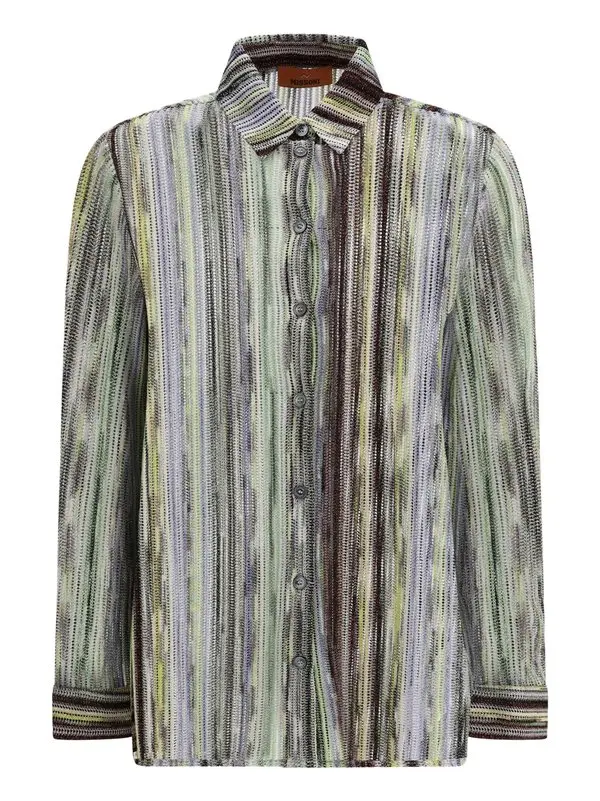 Missoni Striped Shirt - Olive Green
