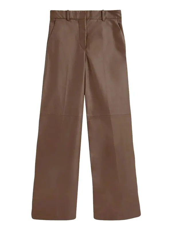 JOSEPH Alana Wide-leg Pants - Brown