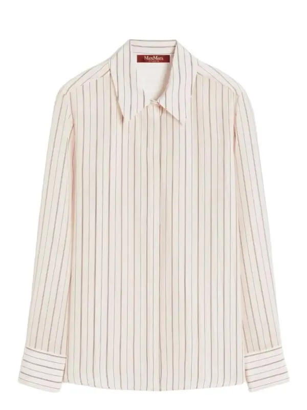 Max Mara Striped Long-sleeve Shirt - Pink