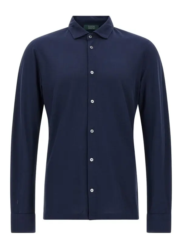 ZANONE Ice Cotton Classic Shirt - Blue