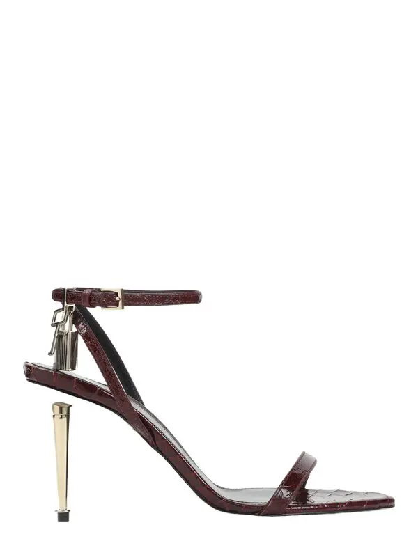 TOM FORD Ankle Strap High Heel Sandals With Metal Hardware - Multicolor