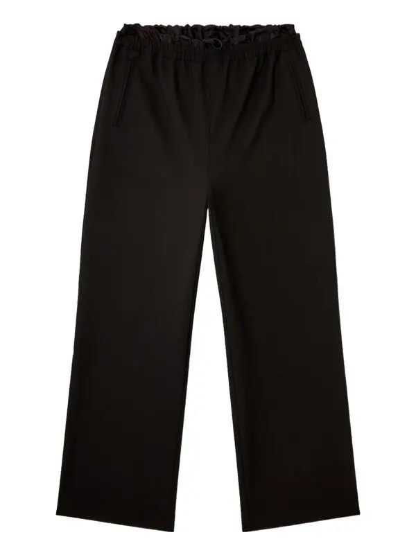 DIESEL® Wide-leg Trousers With Drawstring Waist - Black