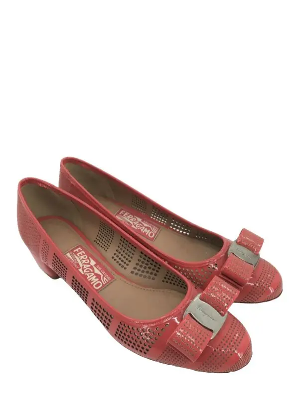 FERRAGAMO Logo Detail High Heels - Brown