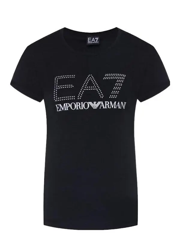 EA7 Logo Printed T-shirt - Black