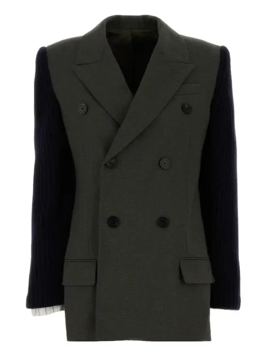 JEAN PAUL GAULTIER Bi-material Suit Jacket - Black