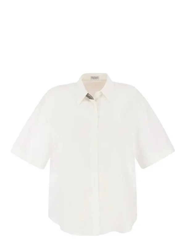 Brunello Cucinelli Classic Lapel Shirt - White