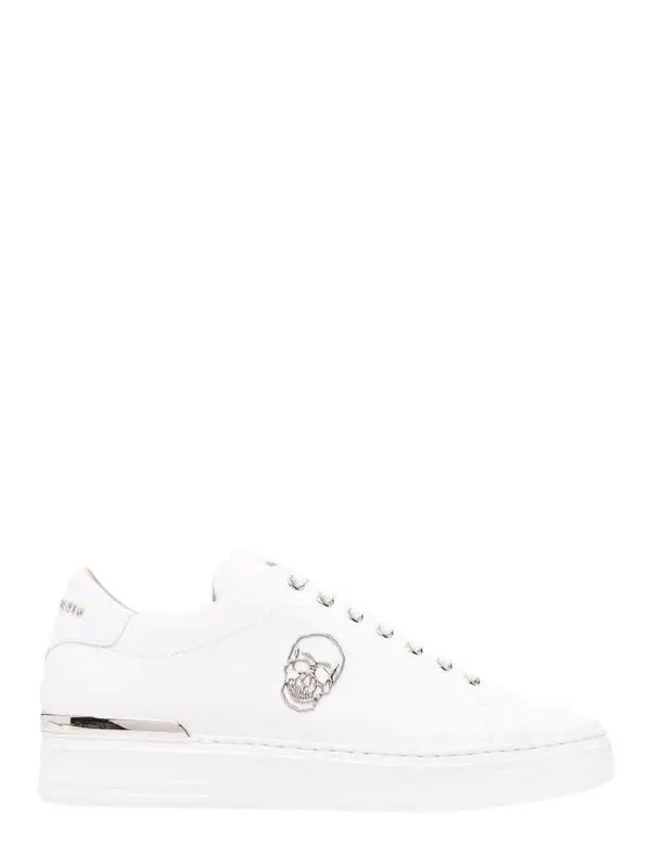 Philipp Plein Runner Skeleton Leather Sneakers - White