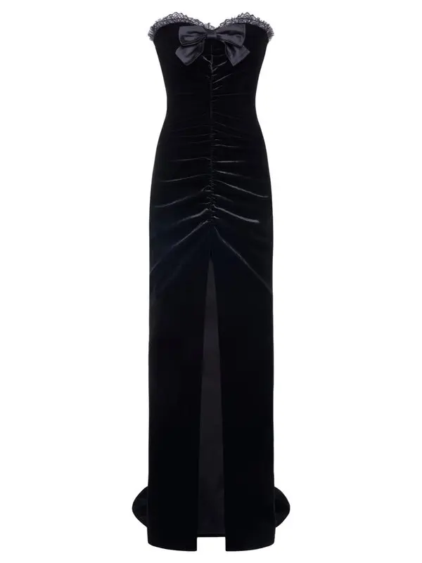 Alessandra Rich Lace-detailing Maxi Dress - Black