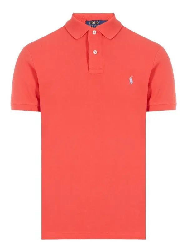 Polo Ralph Lauren Logo Embroidered Short-sleeved Polo Shirt - Orange