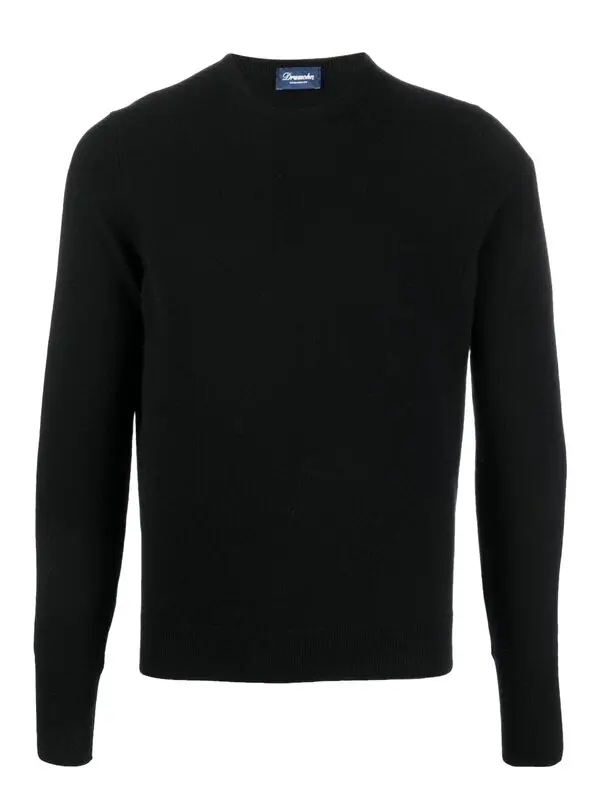 DRUMOHR Crew Neck Cashmere Sweater - Black