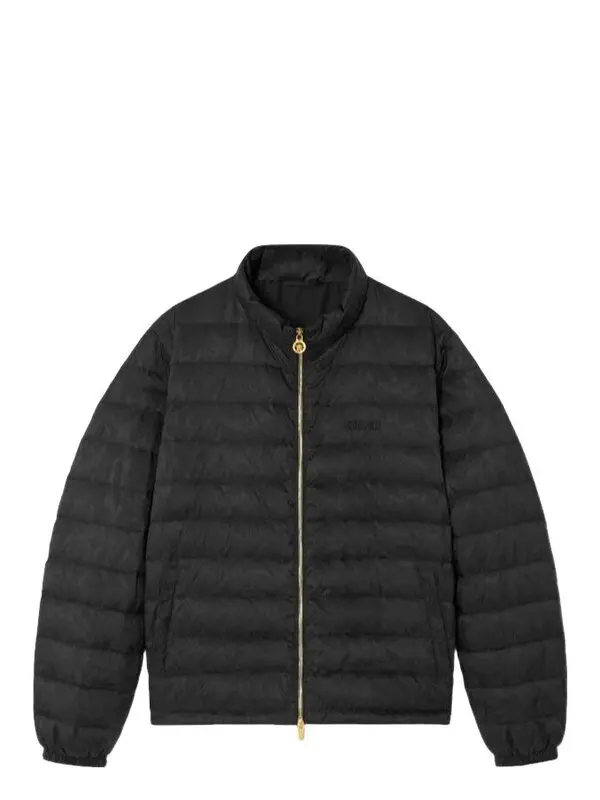 Versace Stand Collar Down Jacket - Black