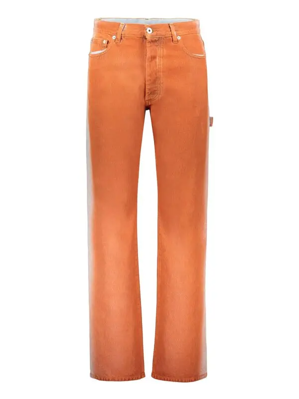 Heron Preston Gradient Effect Denim Jeans - Orange