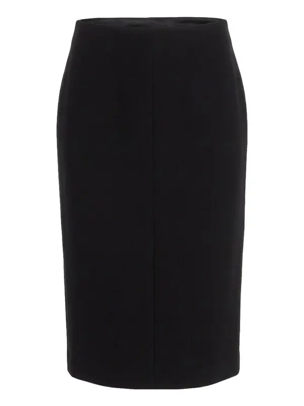 Gucci Crêpe Skirt With Slit Detail - Black